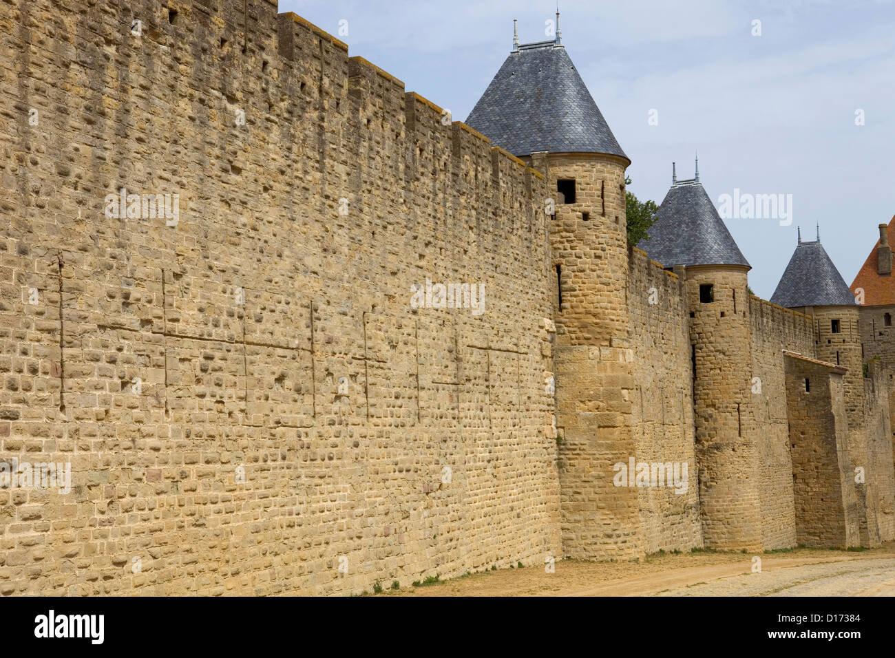 The ancient fortification of Carcassone in southern France Stock Photo ...