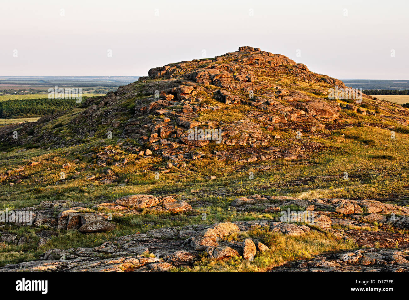 Summer landscape with rock formation Stock Photo - Alamy