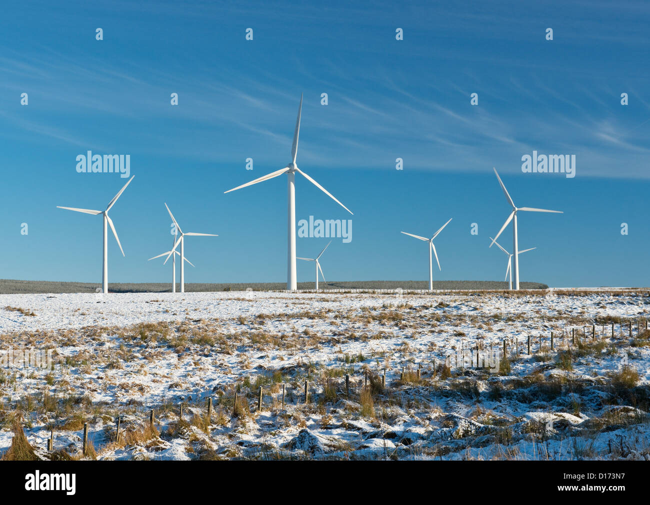 Wind turbine farm at Dun Law in Scottish Borders Stock Photo - Alamy