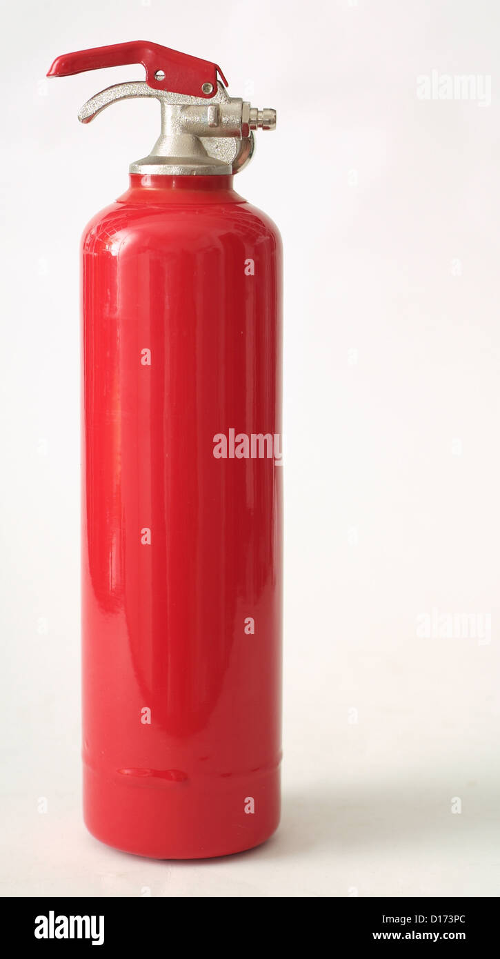 Red fire extinguisher on white Stock Photo - Alamy