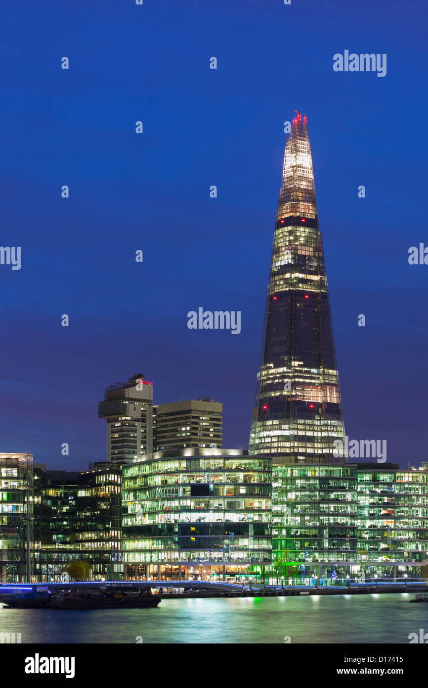 The Shard and More London at night, London, England Stock Photo - Alamy