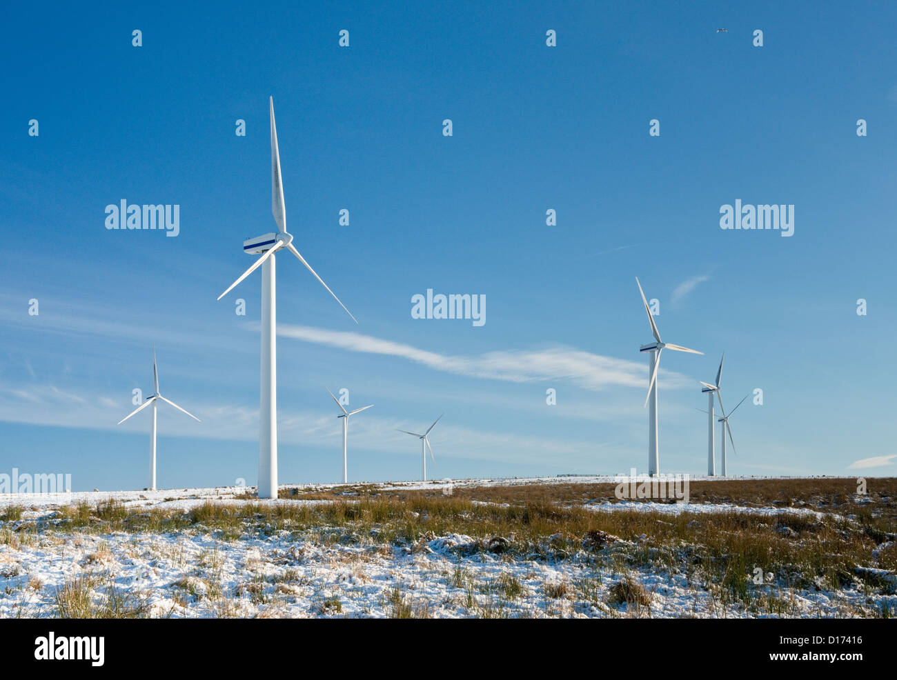 Wind turbine farm at Dun Law in Scottish Borders Stock Photo - Alamy