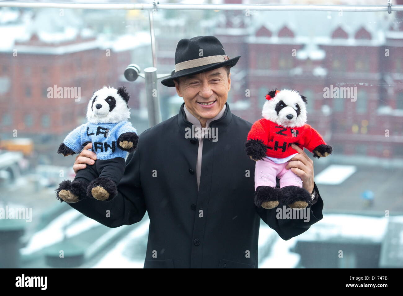 06.12.2012. Russia, Moscow. Jackie Chan visited Moscow. Pictured ...
