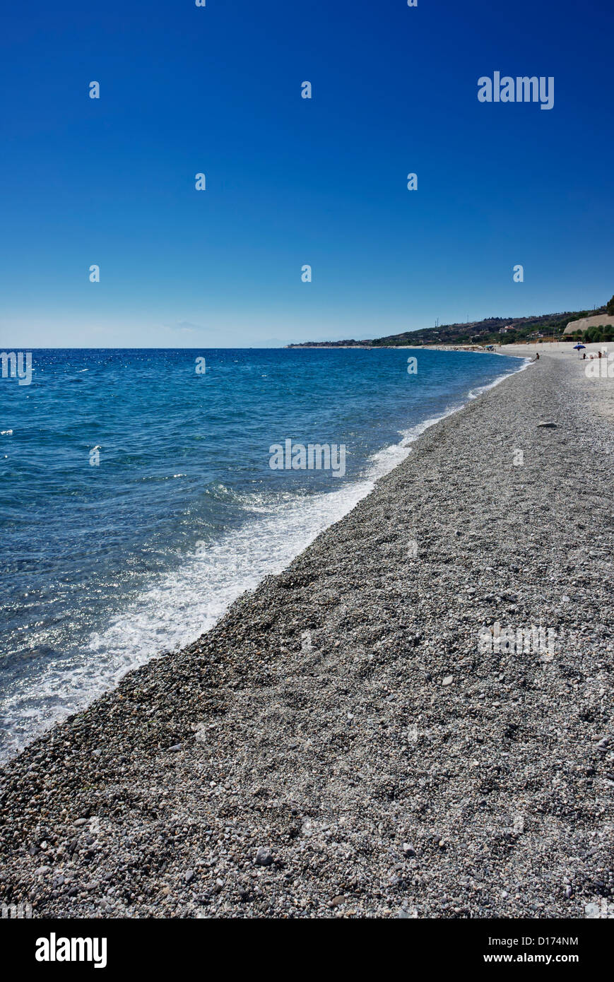 ITALY, Calabria, ionian sea coast, beach near Reggio Calabria, sicilian ...