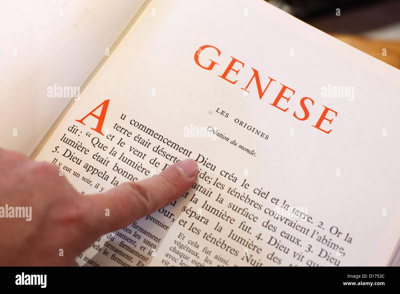 Old Testament. Genesis Stock Photo - Alamy