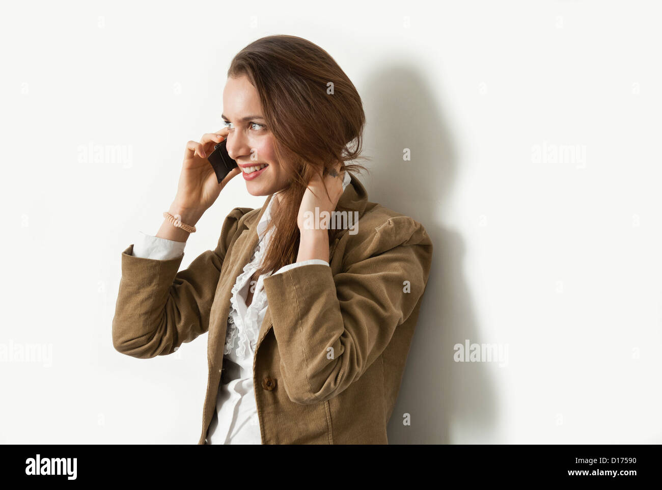Italy, girl talking on the mobile phone Stock Photo - Alamy