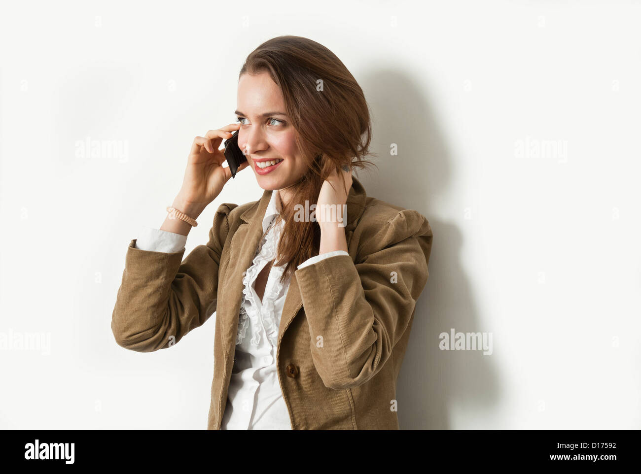 Italy, girl talking on the mobile phone Stock Photo - Alamy