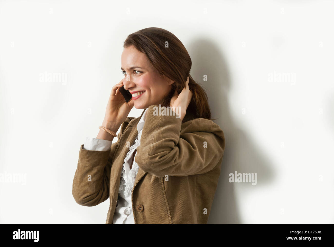 Italy, girl talking on the mobile phone Stock Photo - Alamy