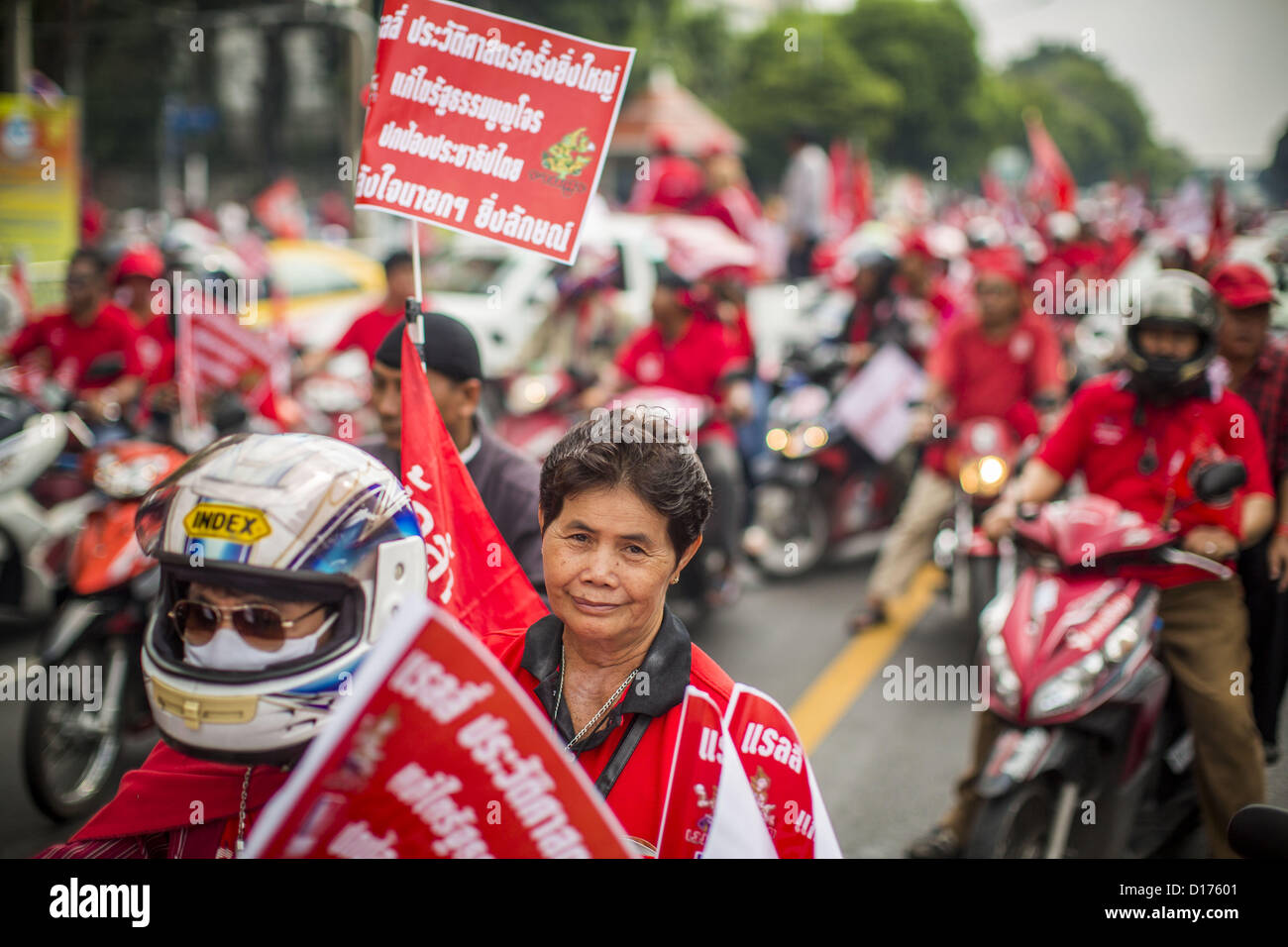 Dec. 10, 2012 - Bangkok, Thailand - The Red Shirt motorcade in Bangkok ...