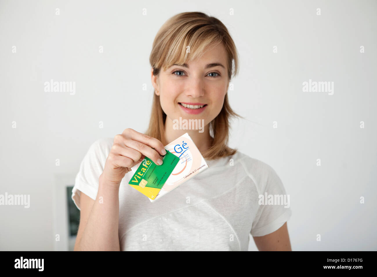 WOMAN TAKING GENERIC DRUG Stock Photo - Alamy
