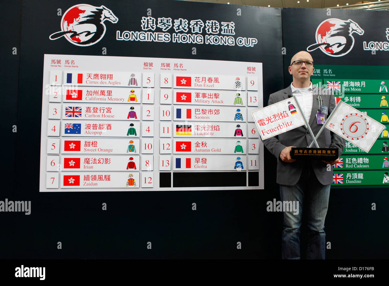 06.12.2012 - Hongkong; Michael Figge during the barrier draw for the ...