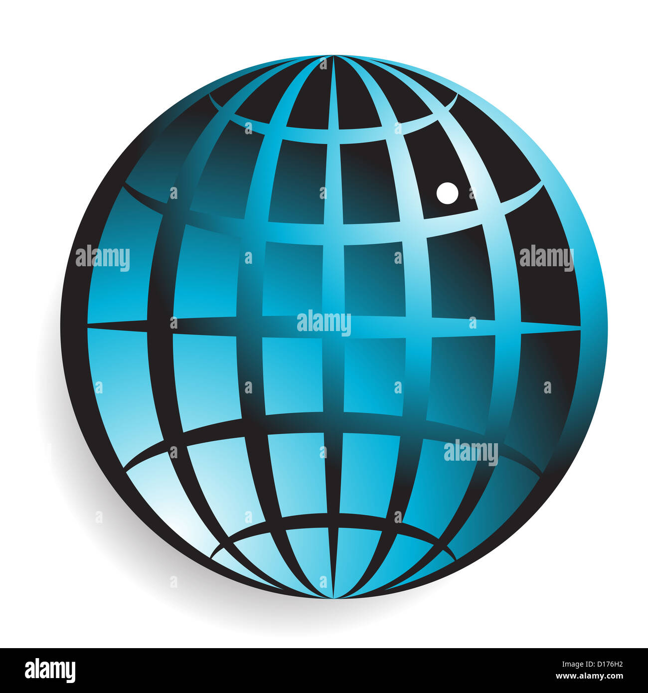 Illustration, transparent blue globe on white background Stock Photo ...