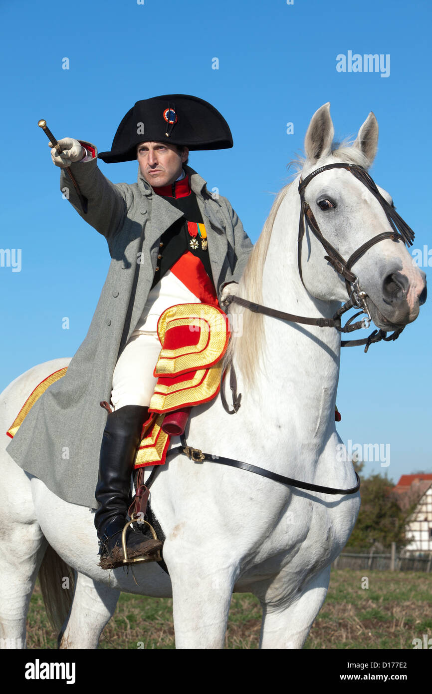 Napoleon Bonaparte commanding his troops at the Battle of Jena ...