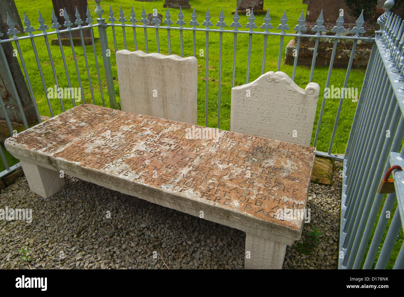 Martyrs graves, churchyard, Wigtown, the machars, Galloway, Scotland ...