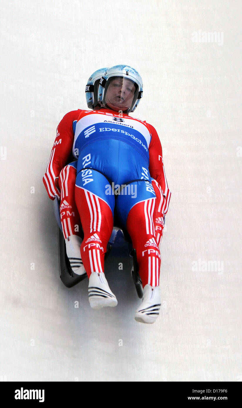 Russian lugers Wladislaw Juschakow (FRONT) and Wladimir Machnutin ...
