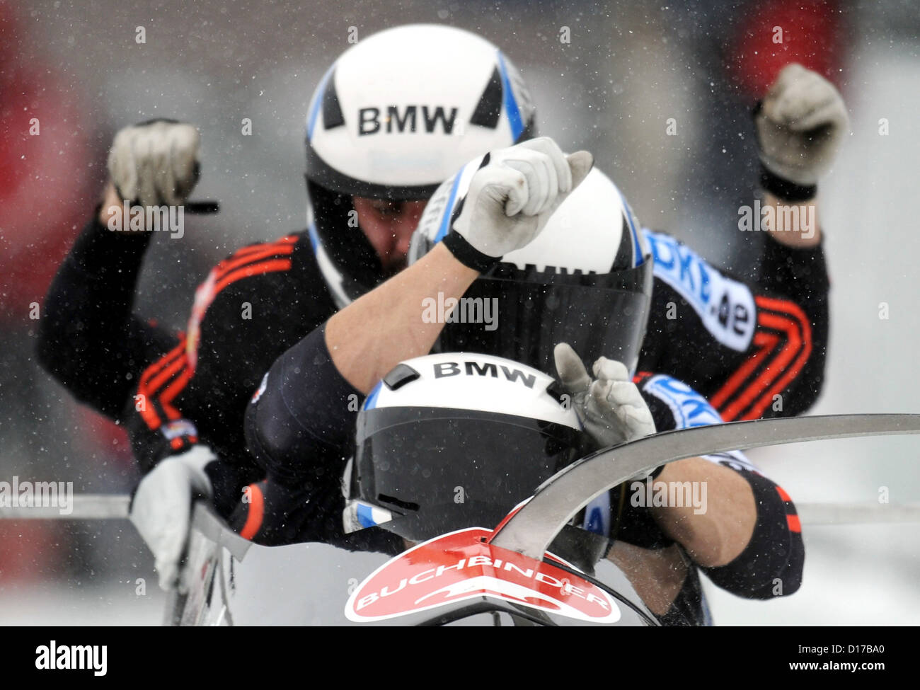 German bobsleigh pilots Maximilian Arndt (front), Alex Mann, Alexander ...