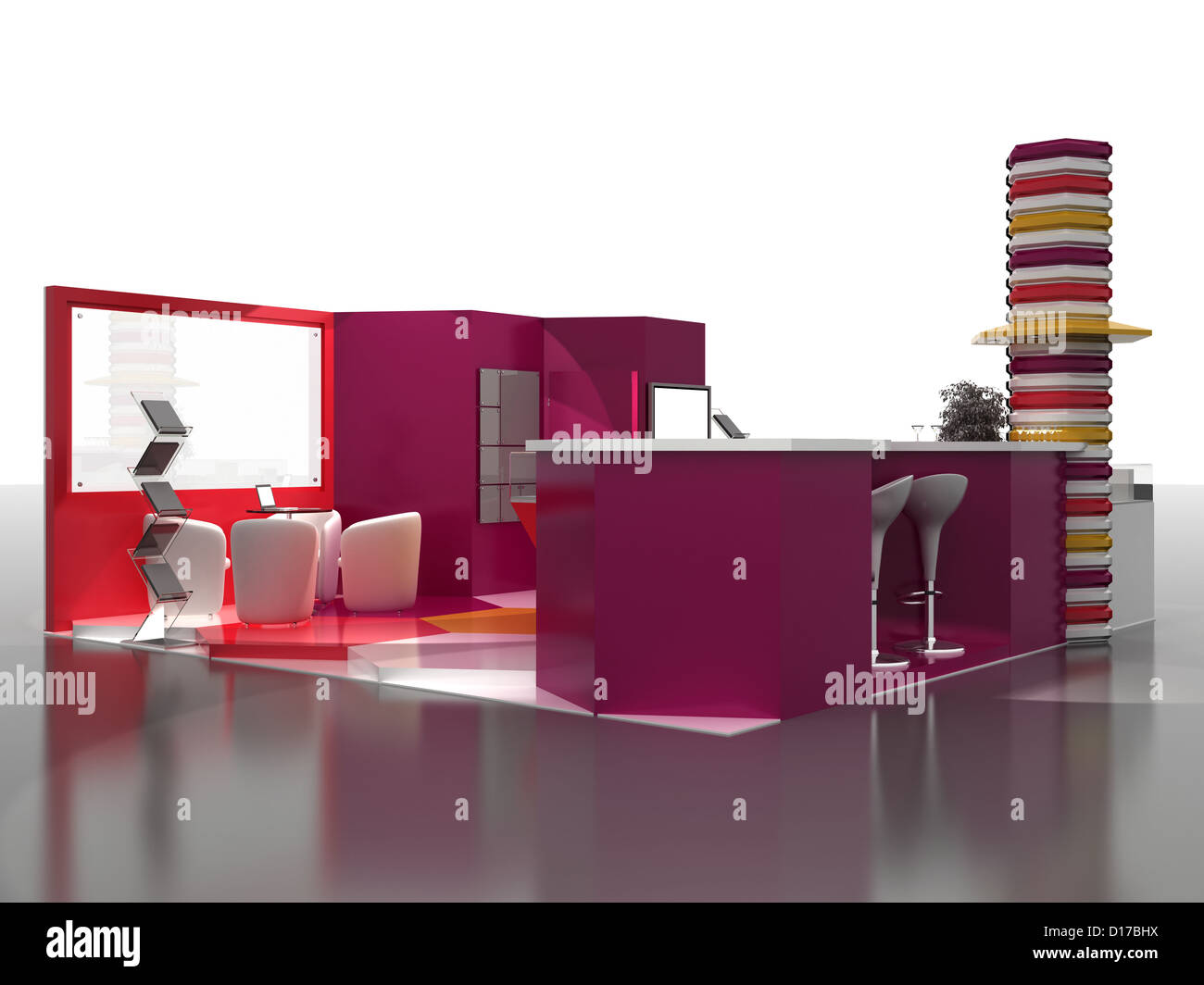 Exhibition Stand Interior Sample - Interiors Series . 3D Stock Photo ...