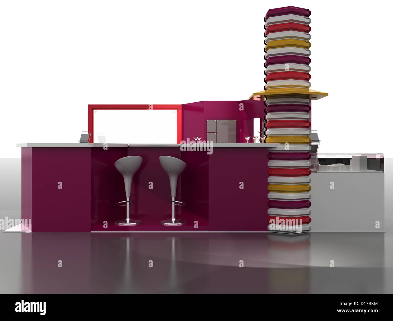 Exhibition Stand Interior Sample - Interiors Series . 3D Stock Photo ...