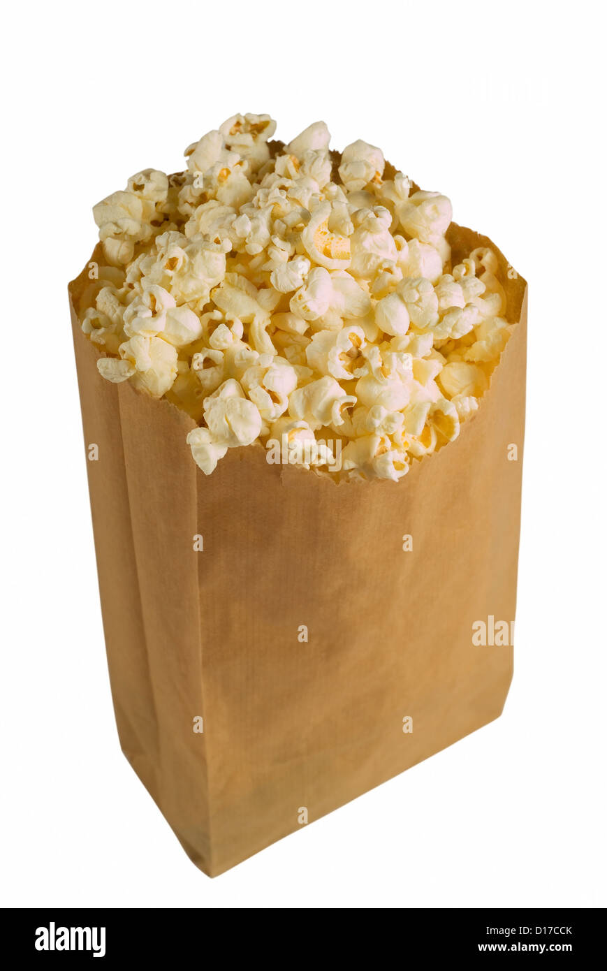 Fresh isolated bag of popcorn on white background Stock Photo - Alamy