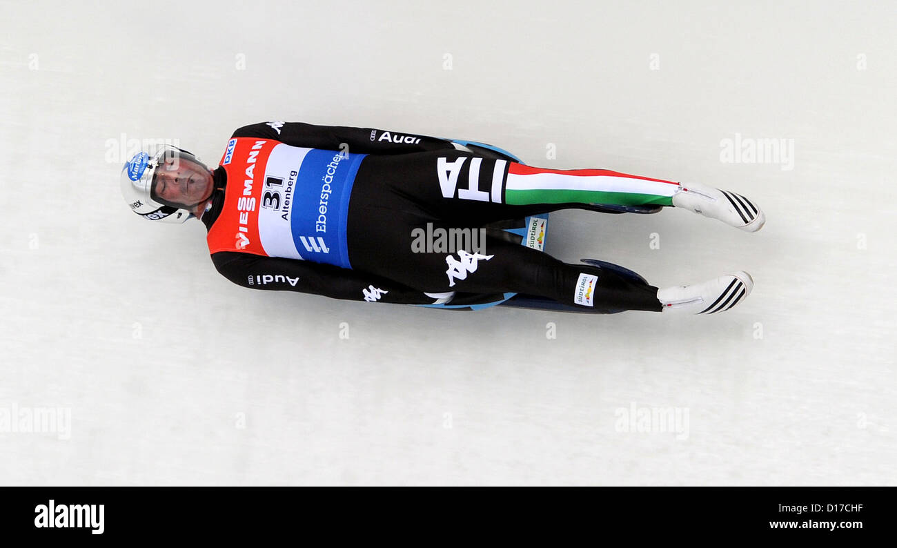Italian luger Armin Zoeggeler competes in the men's luge world cup in ...
