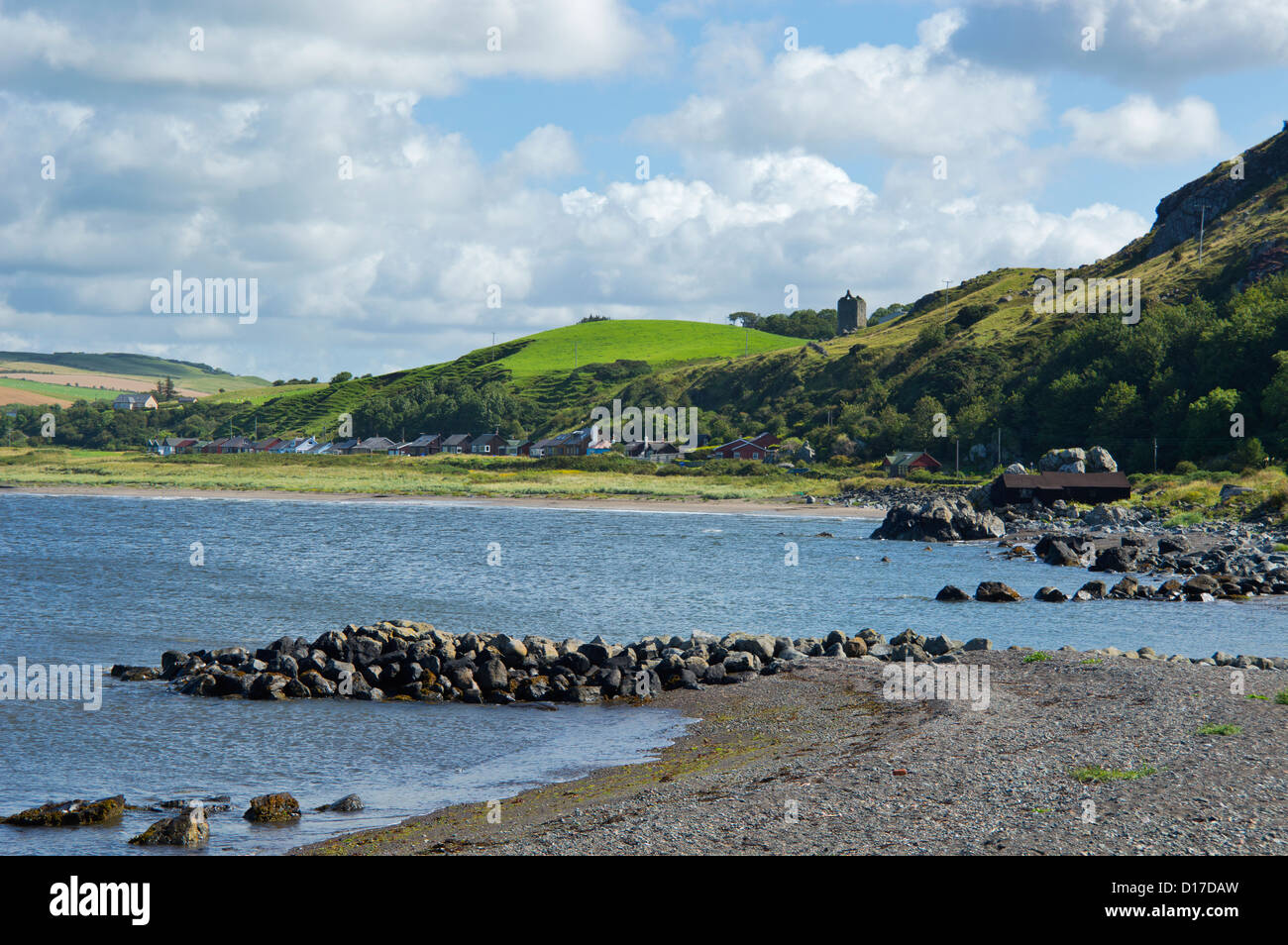 Rockky coastline, lendalfoot, shipwreck, Ayrshire coast, Scotland Stock ...