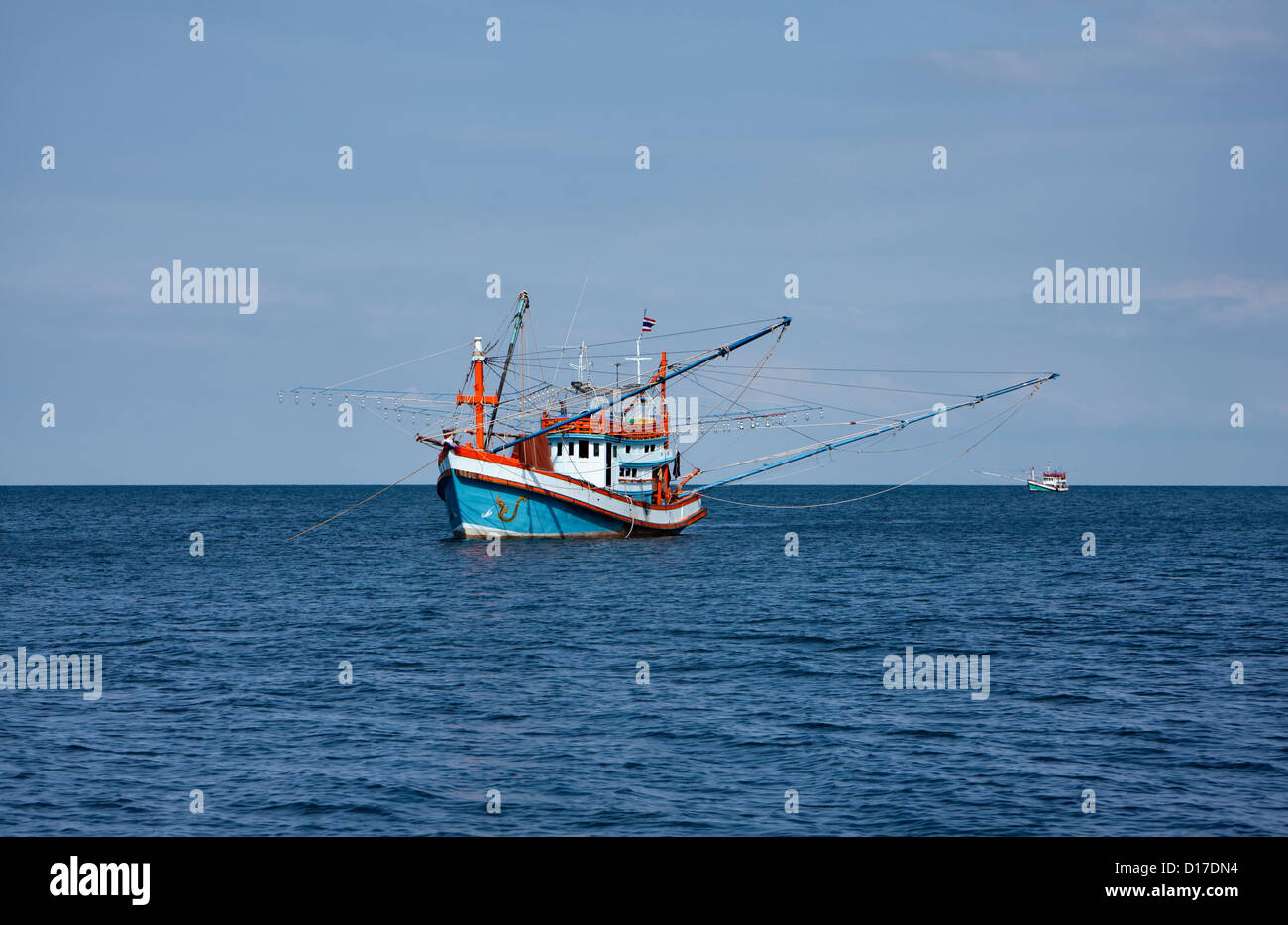 Thailand, MU KOH ANGTHONG National Marine Park, local fishing boats ...