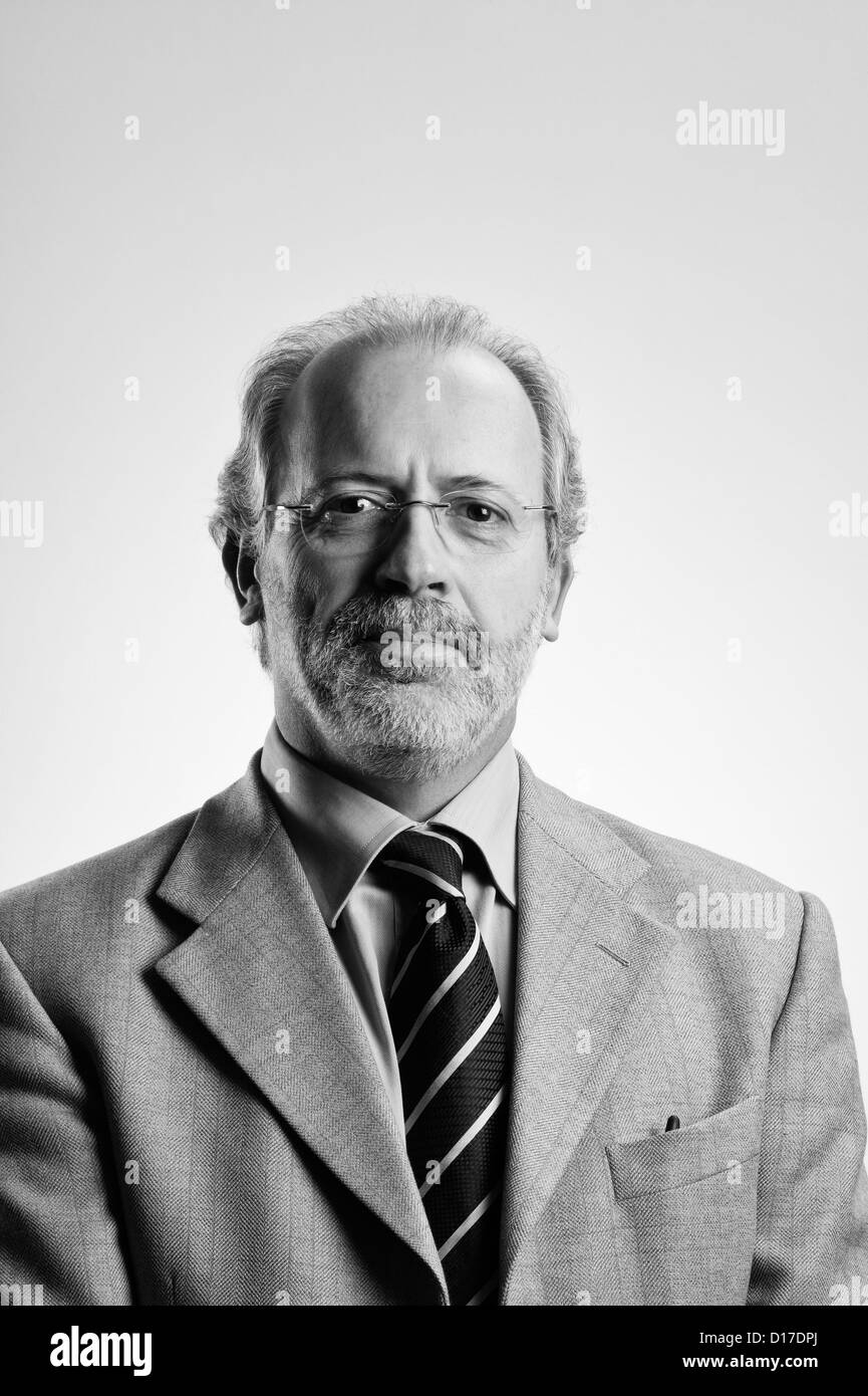 Senior middle age man Black and White Stock Photos & Images - Alamy