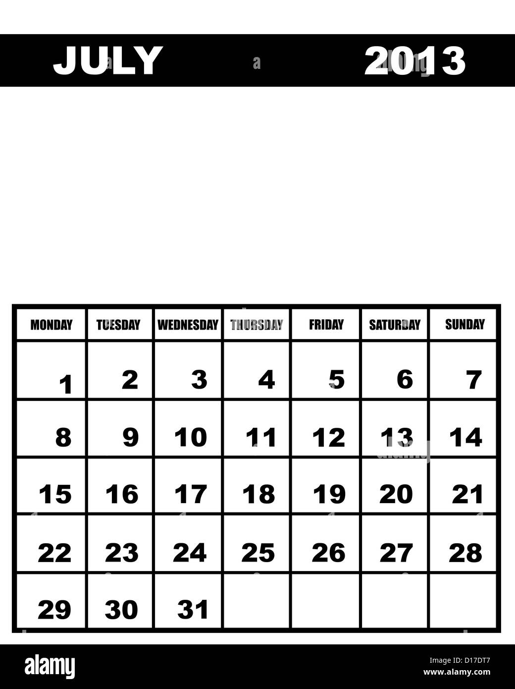 The month of july drawing hi-res stock photography and images - Alamy