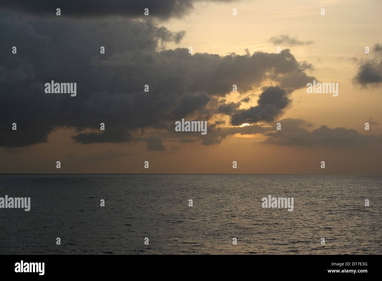 Sunset in the Atlantic Ocean Stock Photo - Alamy