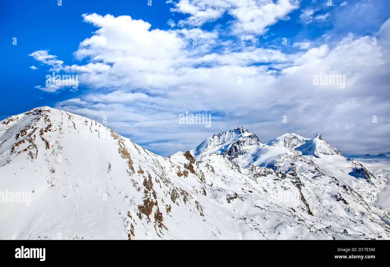 Alps mountains in snow in winter Stock Photo - Alamy