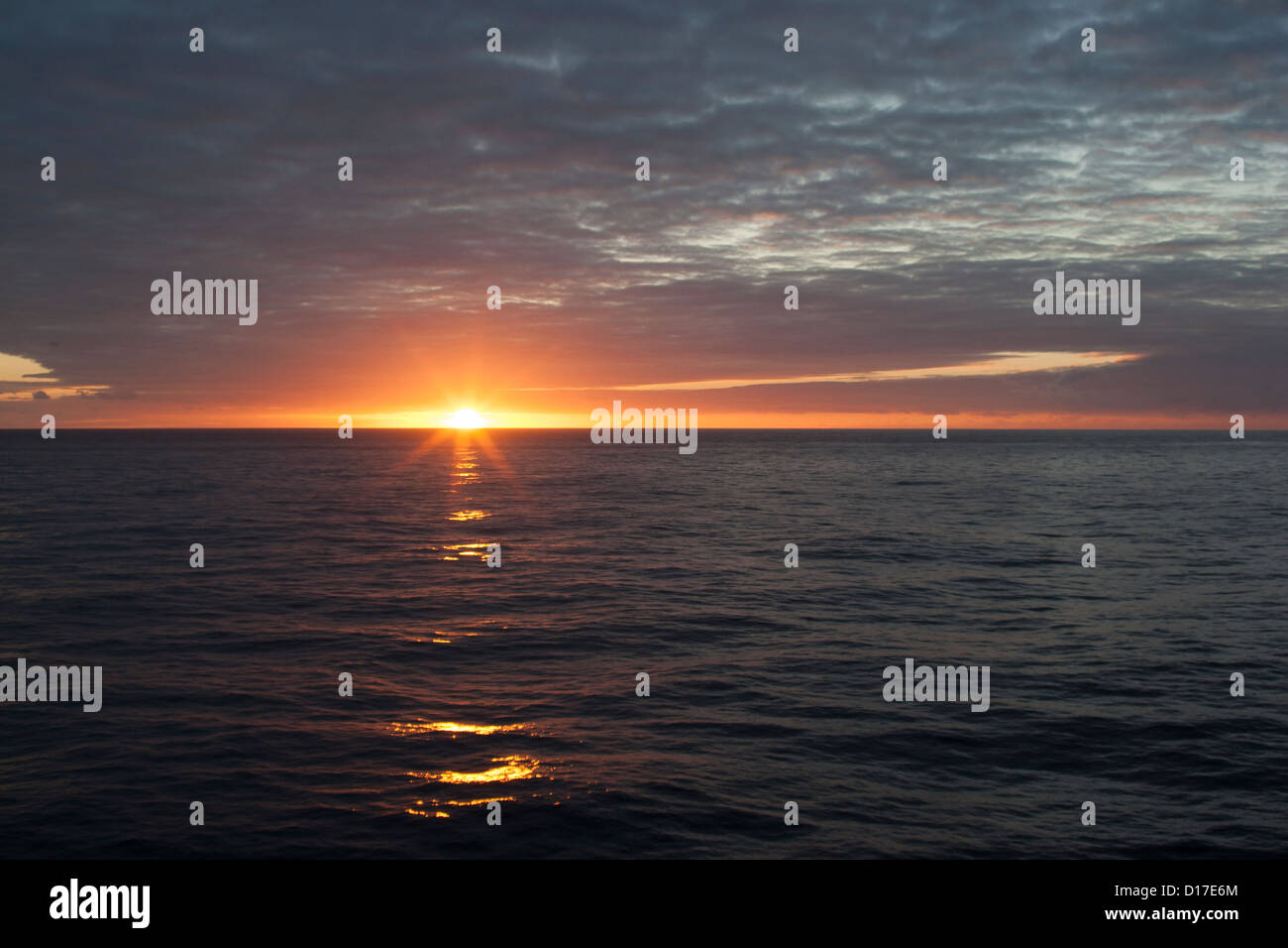 Sunset in the Atlantic Ocean Stock Photo - Alamy