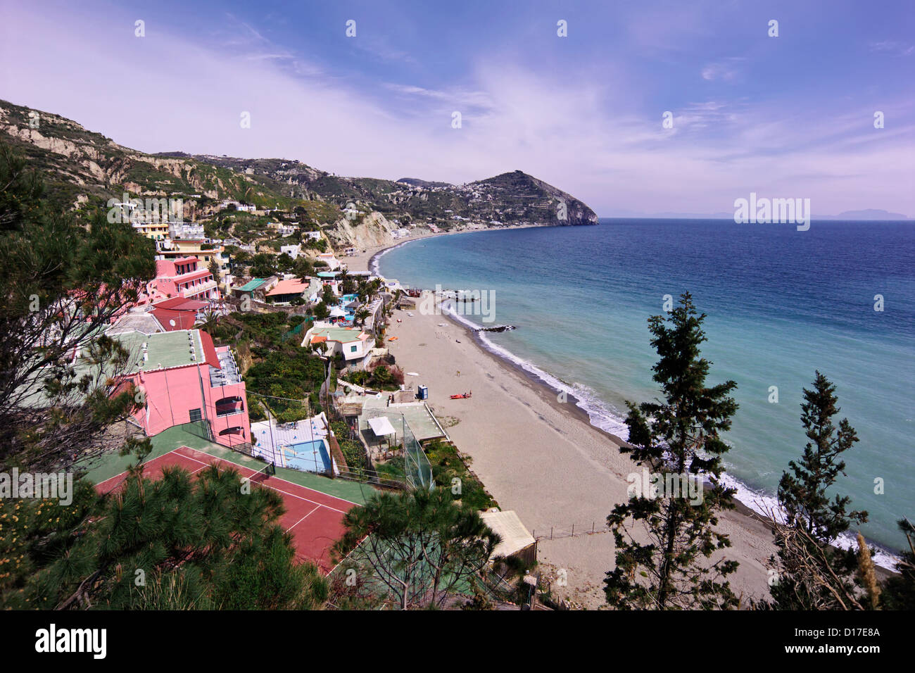 ITALY, Campania, Ischia island, S.Angelo, view of S:Angelo beach Stock ...