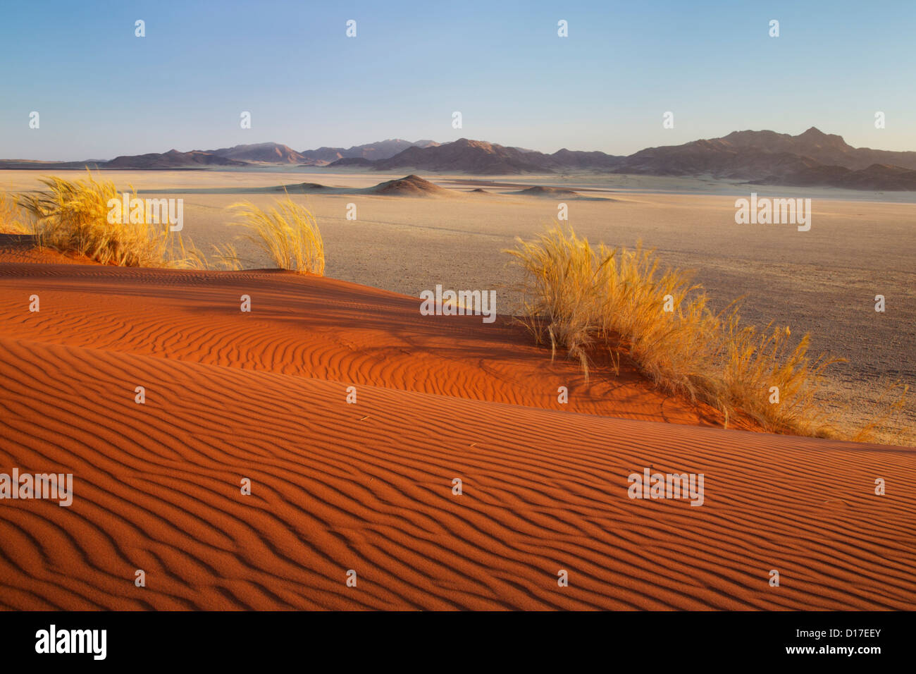 View across Chateau Valley in the Namib-Rand reserve in Namibia Stock ...