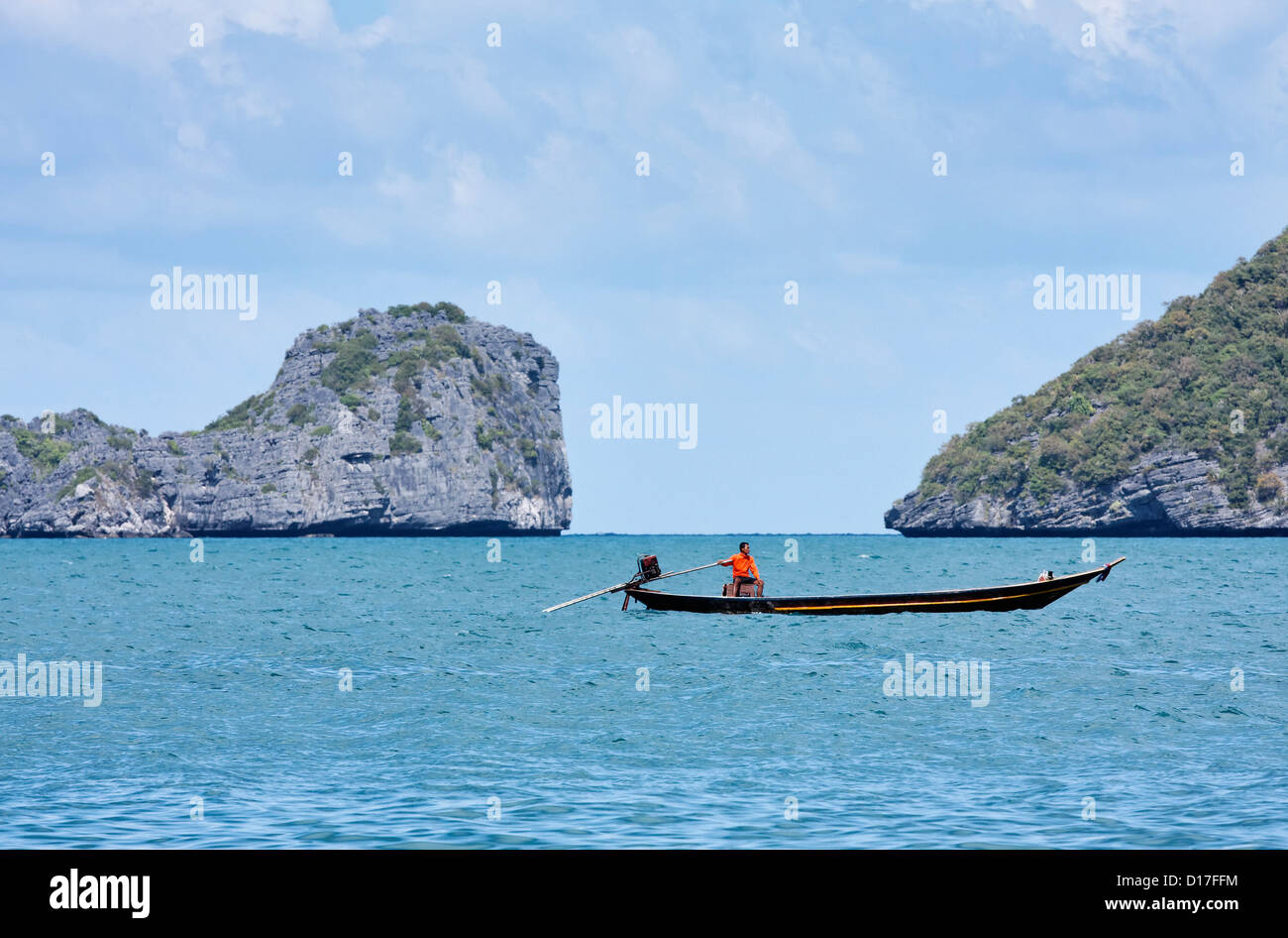 Thailand, MU KOH ANGTHONG National Marine Park, local fishing boat ...