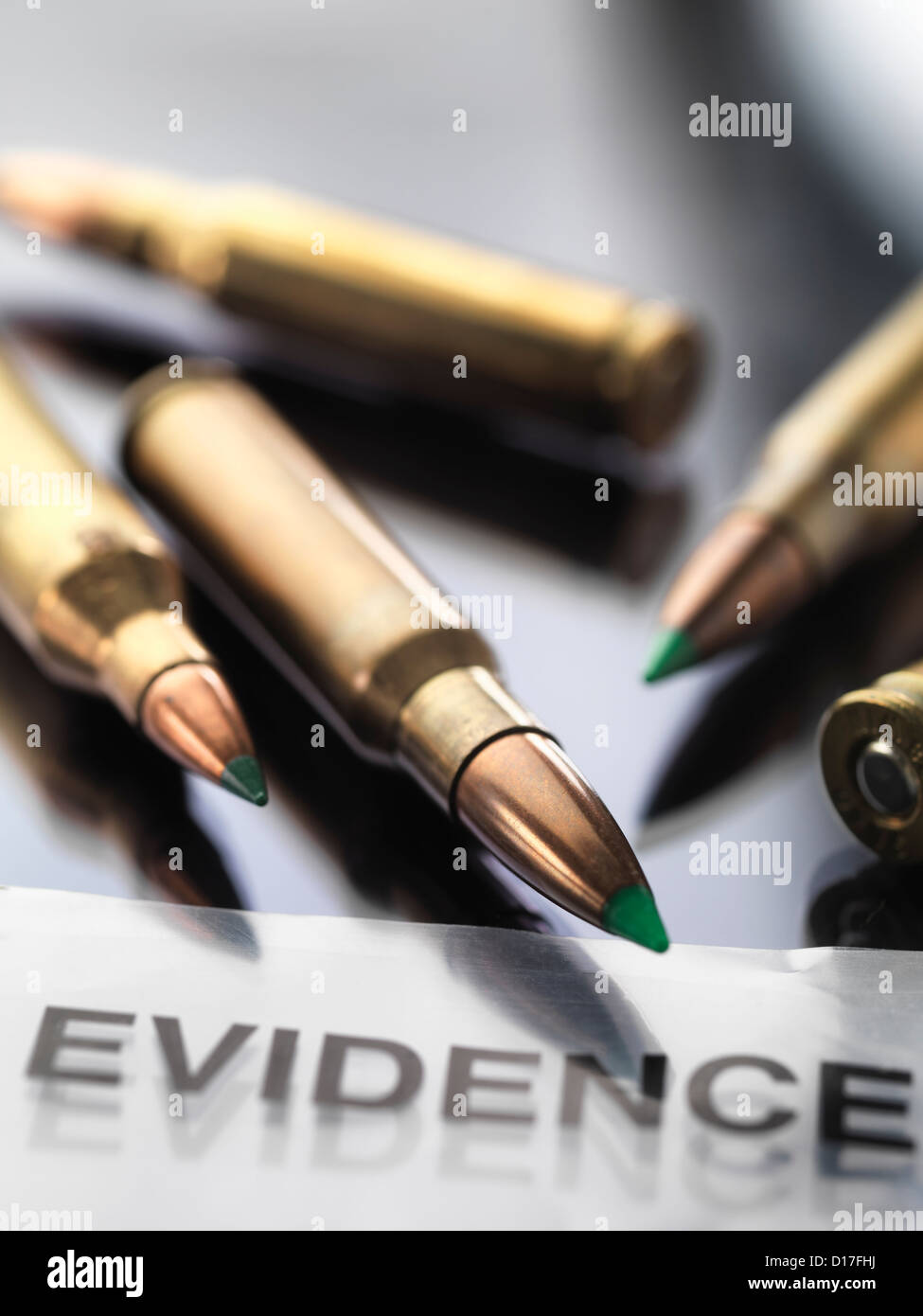 Bullets sitting on evidence bag hi-res stock photography and images - Alamy