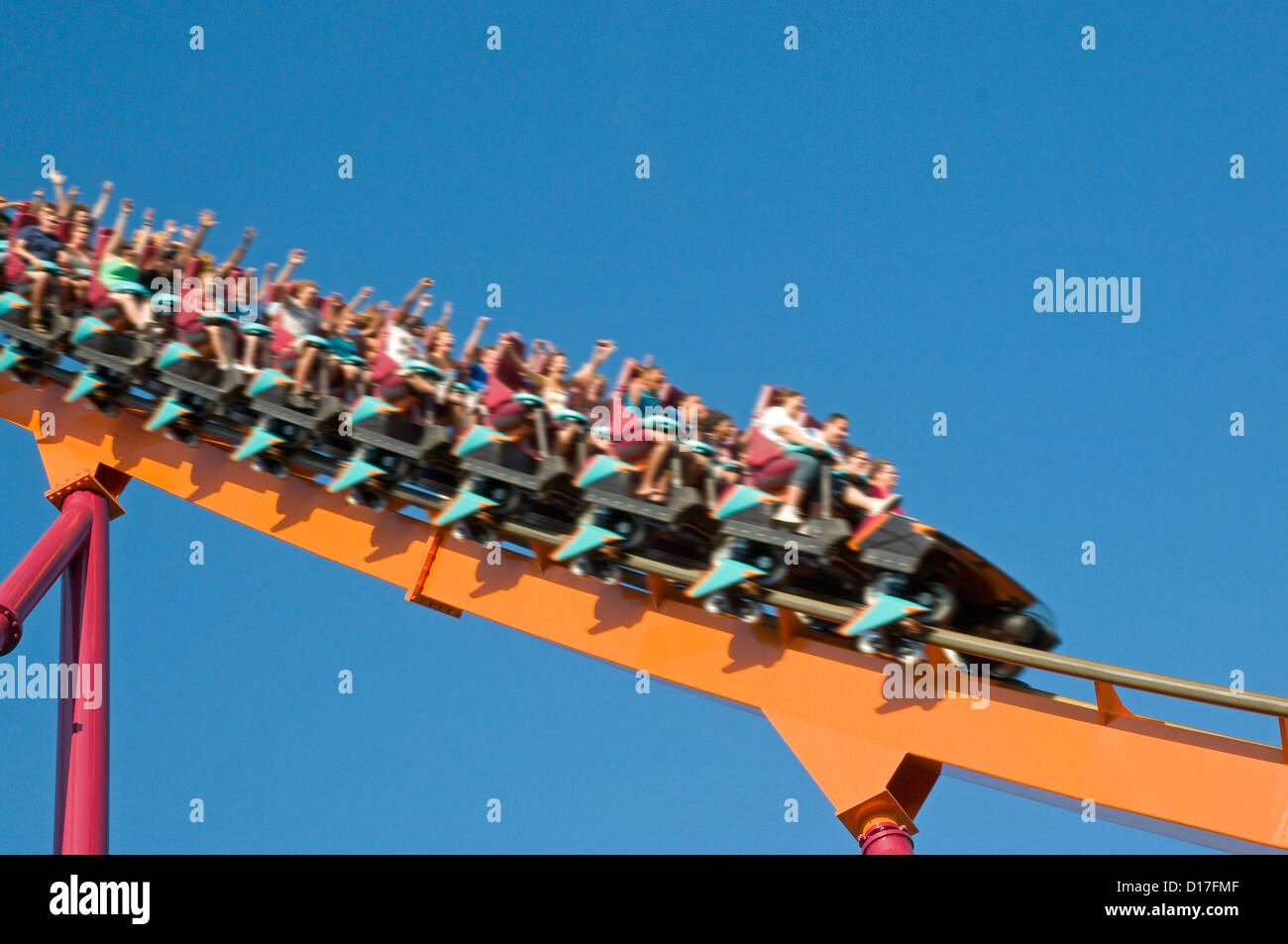 Roller coaster teens hi-res stock photography and images - Alamy