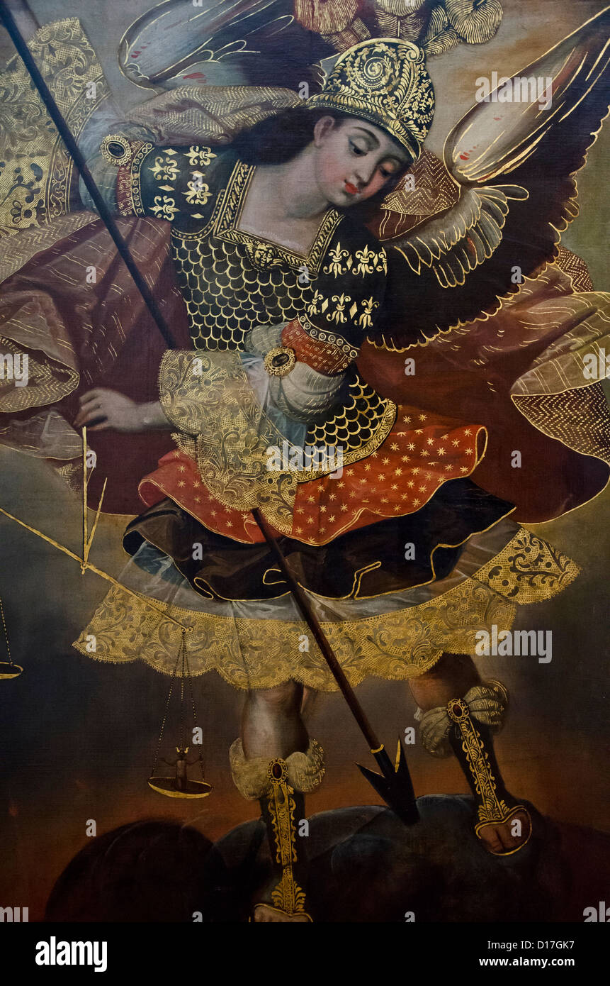 Colonial painting. Cuzco.Perú Stock Photo - Alamy