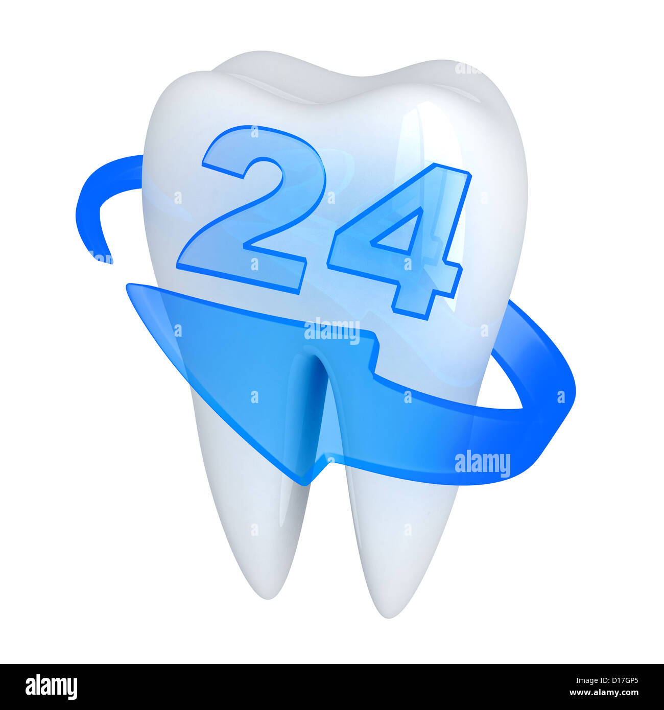 Tooth and blue shell (done in 3d, isolated Stock Photo - Alamy