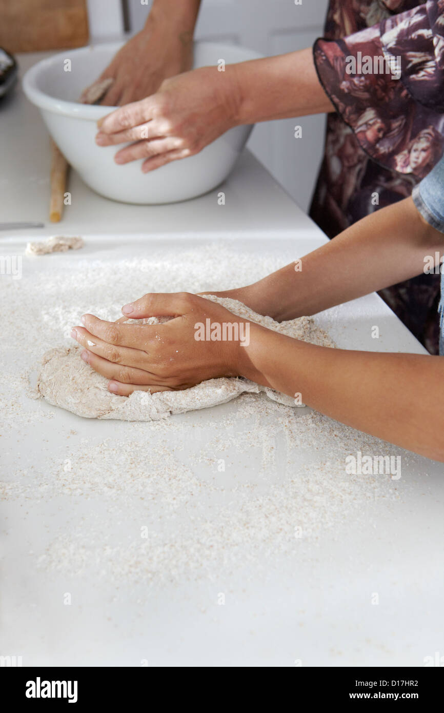 Mother and son baking together Stock Photo - Alamy