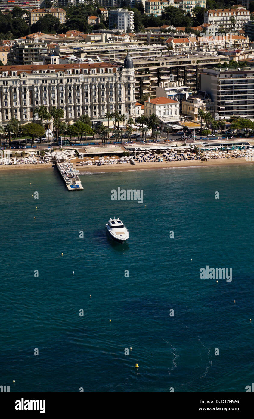 France, Cannes, aerial view of the city and the coastline Stock Photo ...