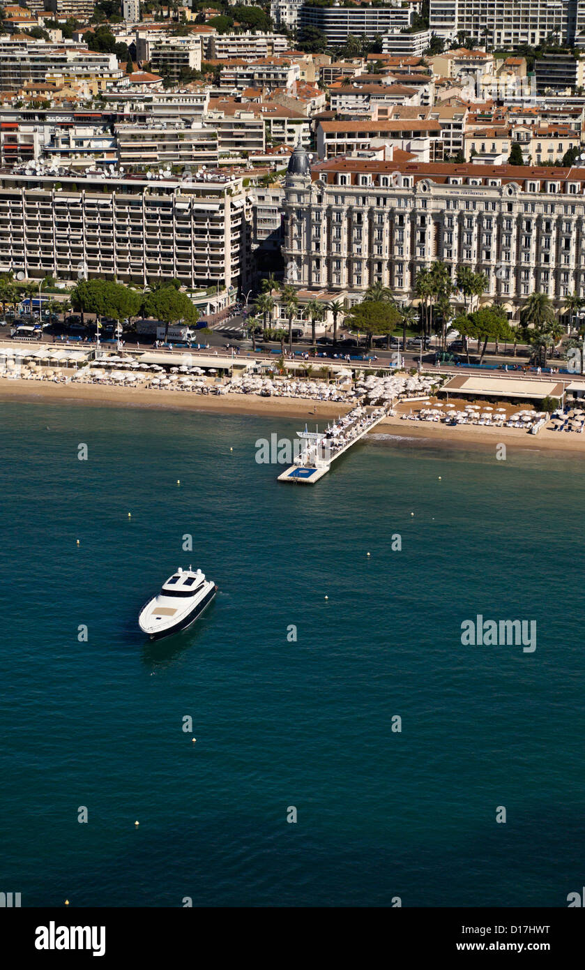 France, Cannes, aerial view of the city and the coastline Stock Photo ...