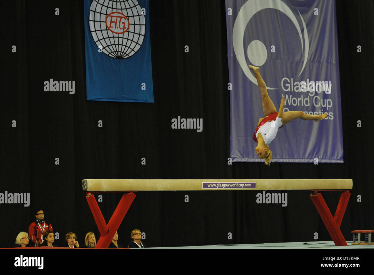 Elizabeth Seitz, GER, during the Balance Beam segment of the Glasgow ...