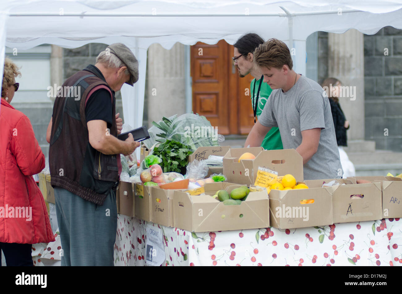 Reykjavik street market, Iceland Stock Photo - Alamy