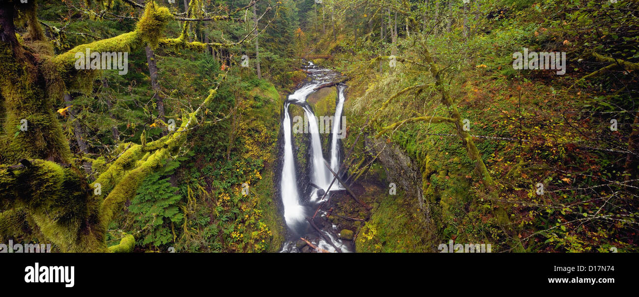 OR00621-00...OREGON - Triple Falls in the Columbia River Gorge National ...