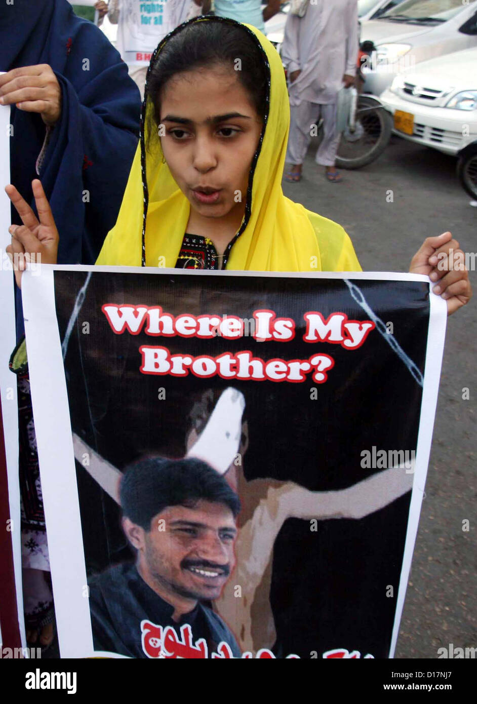 Members of Baloch Human Rights Organization are protesting against ...
