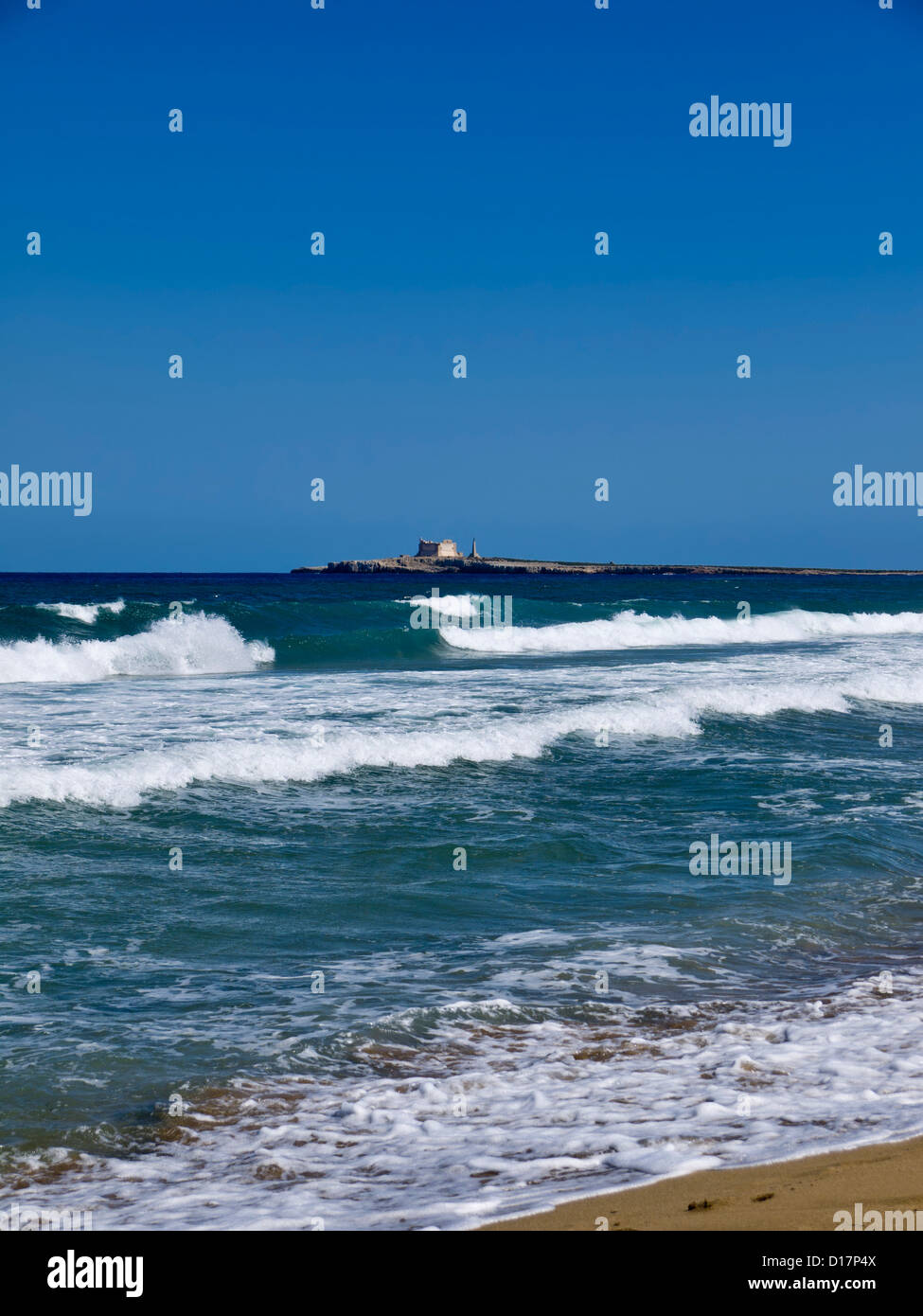 Italy, Sicily, Ionian sea, Portopalo di Capo Passero, view of Capo ...