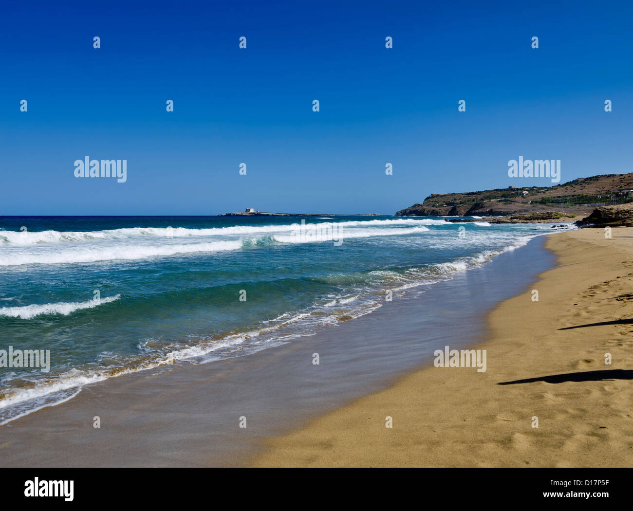 Italy, Sicily, Ionian sea, Portopalo di Capo Passero, view of Capo ...