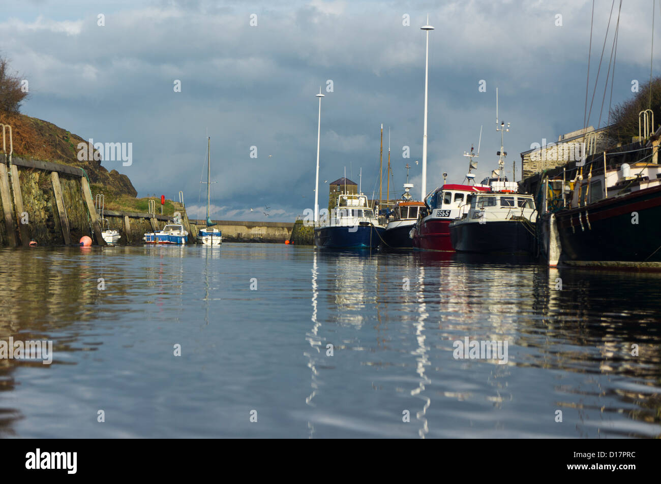 Amlwch Port Amlwch Anglesey North Wales Uk.Breakwater and Outer harbour ...