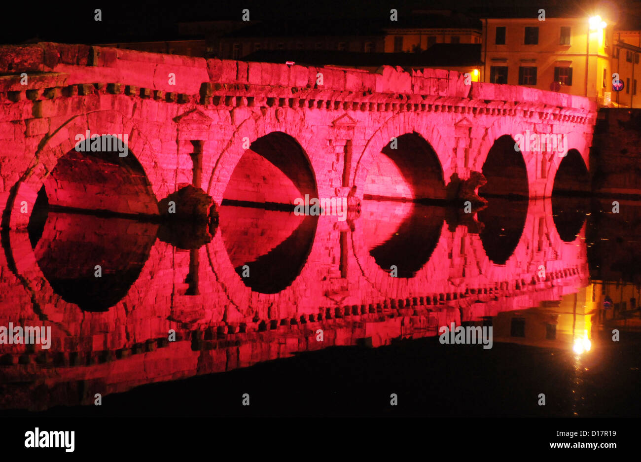 Italy, Emilia Romagna, Rimini, Tiberio bridge Stock Photo - Alamy