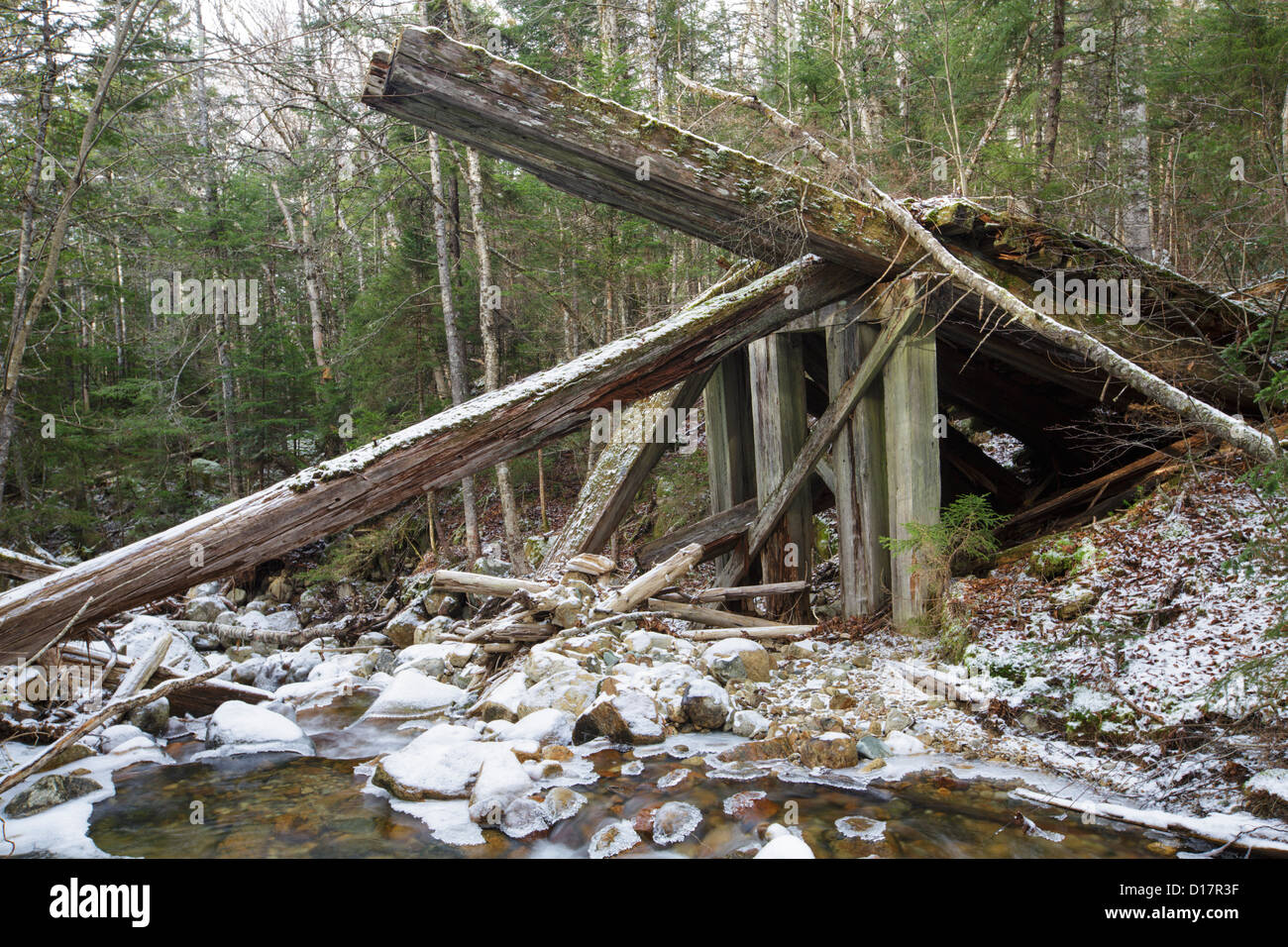 Decaying timber bridge along abandoned hi-res stock photography and ...